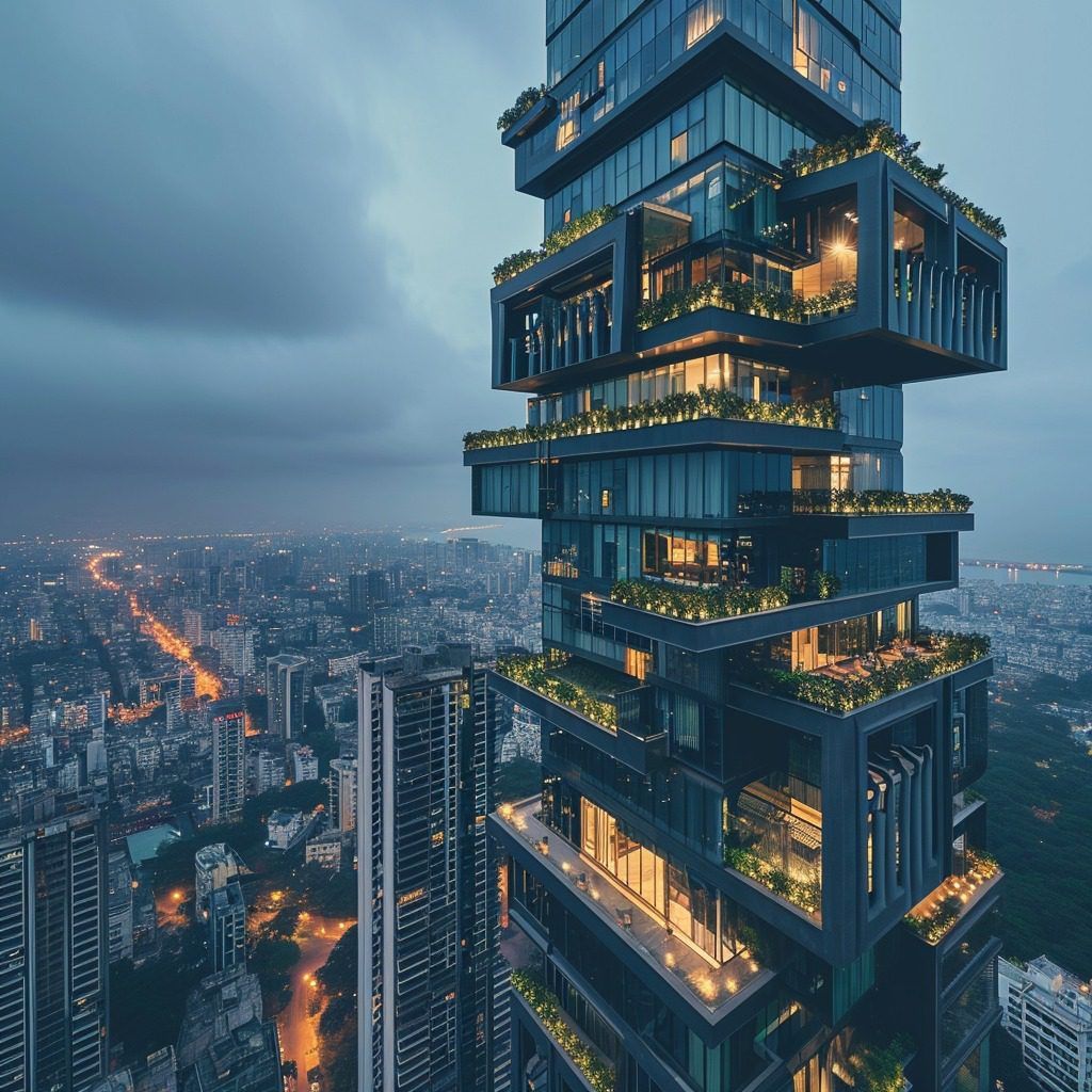 Dinh Thự Antilia Xa Hoa Của Tỷ Phú Mukesh Ambani , Ấn Độ